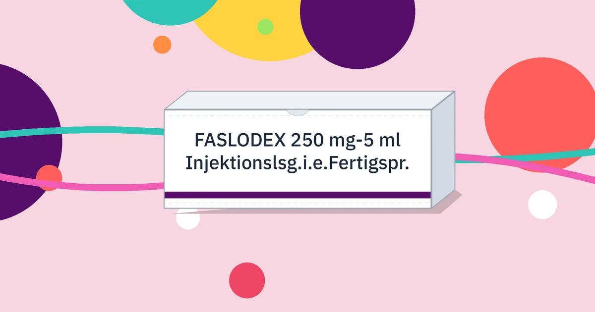 Symbolbild: Packung mit der Aufschrift FASLODEX 250 mg-5 ml Injektionslsg.i.e.Fertigspr. (PZN 15234666) – Verfügbarkeit und Bezug in Apotheken in Frankfurt am Main