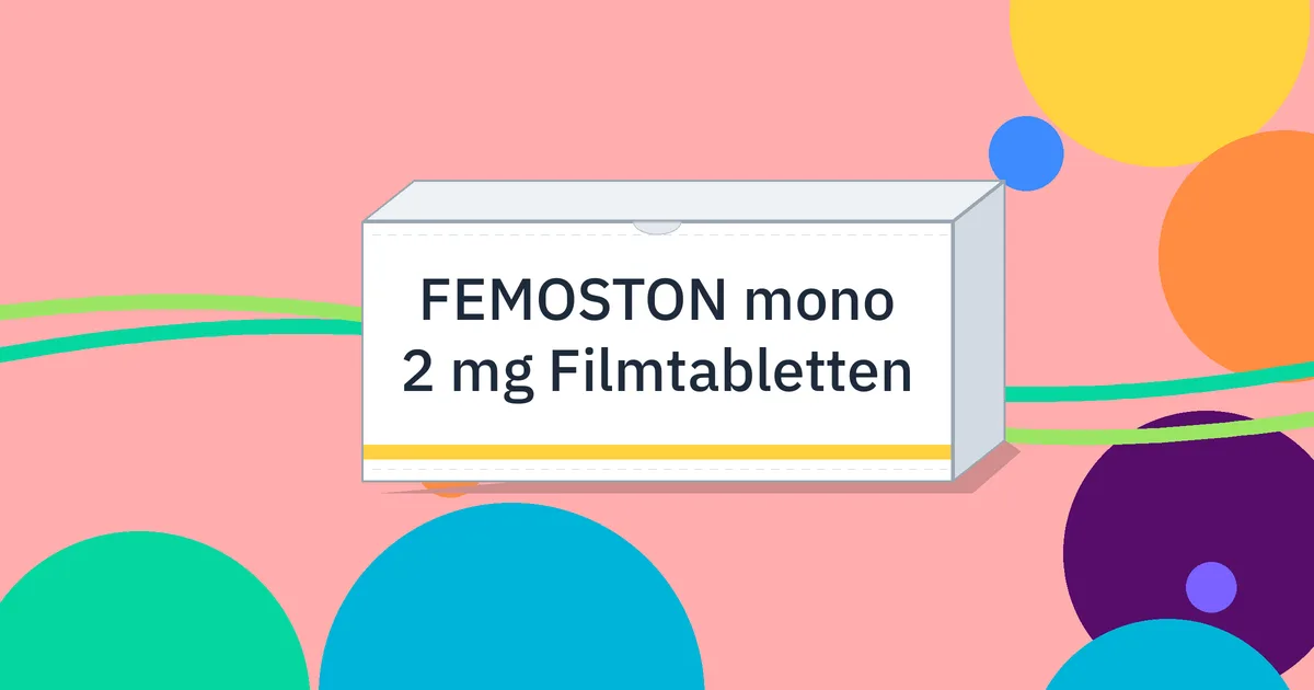Symbolbild: Packung mit der Aufschrift FEMOSTON mono 2 mg Filmtabletten (PZN 00393459) – Verfügbarkeit und Bezug in Apotheken in Frankfurt am Main