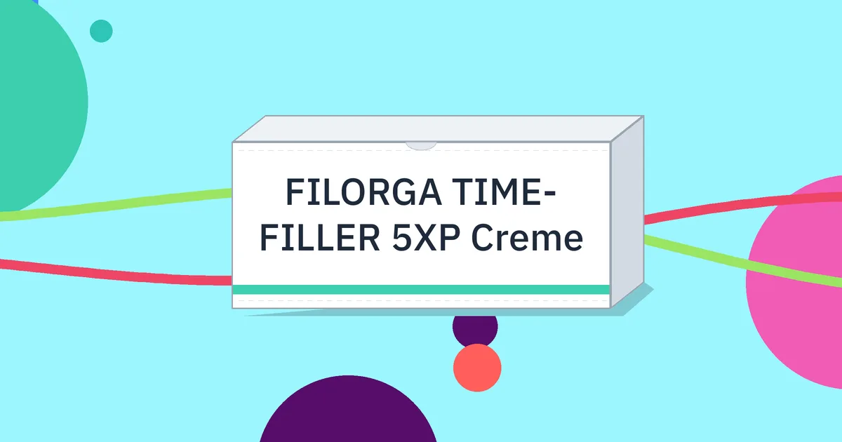 Symbolbild: Packung mit der Aufschrift FILORGA TIME-FILLER 5XP Creme (PZN 19479407) – Verfügbarkeit und Bezug in Apotheken in Frankfurt am Main