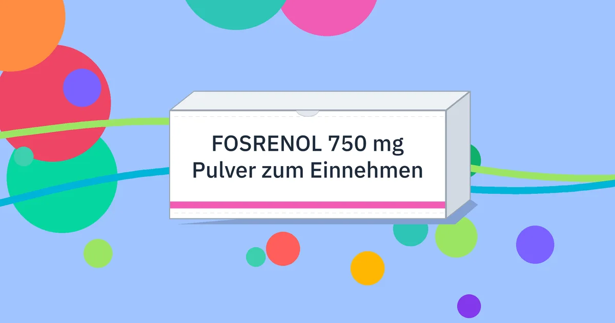 Symbolbild: Packung mit der Aufschrift FOSRENOL 750 mg Pulver zum Einnehmen (PZN 09702382) – Verfügbarkeit und Bezug in Apotheken in Frankfurt am Main