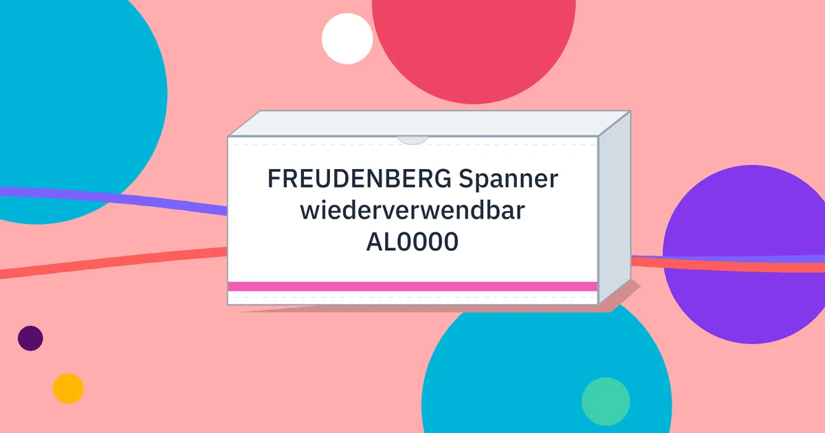 Symbolbild: Packung mit der Aufschrift FREUDENBERG Spanner wiederverwendbar AL0000 (PZN 17509446) – Verfügbarkeit und Bezug in Apotheken in Frankfurt am Main