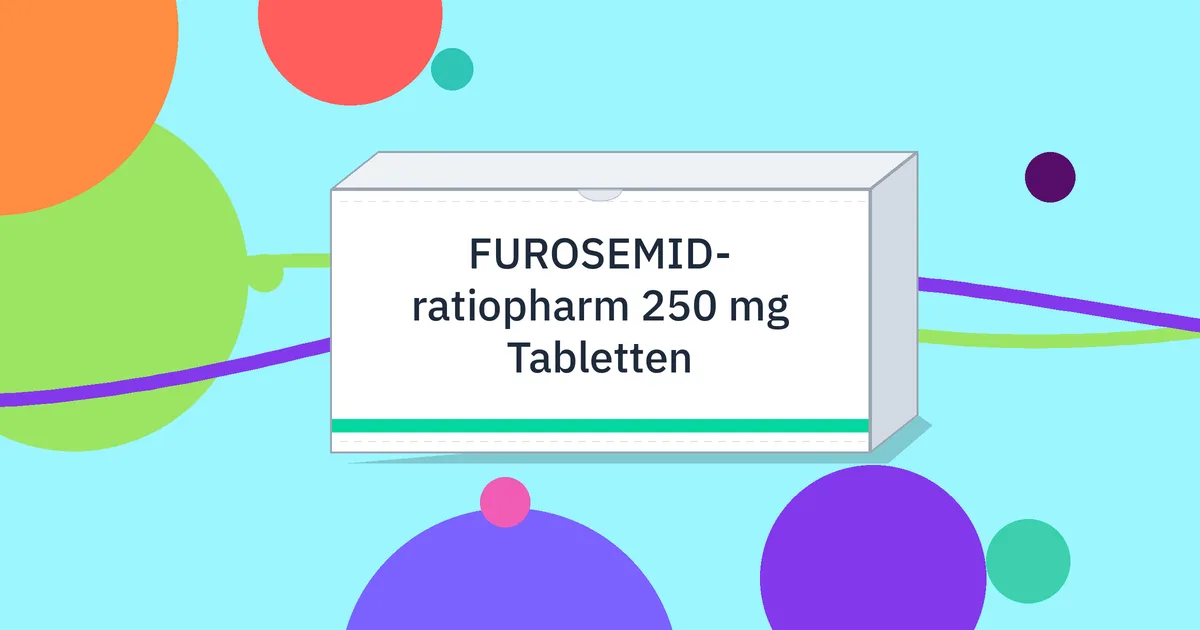Symbolbild: Packung mit der Aufschrift FUROSEMID-ratiopharm 250 mg Tabletten (PZN 02208466) – Verfügbarkeit und Bezug in Apotheken in Frankfurt am Main