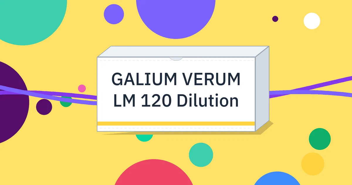 Symbolbild: Packung mit der Aufschrift GALIUM VERUM LM 120 Dilution (PZN 13497901) – Verfügbarkeit und Bezug in Apotheken in Frankfurt am Main