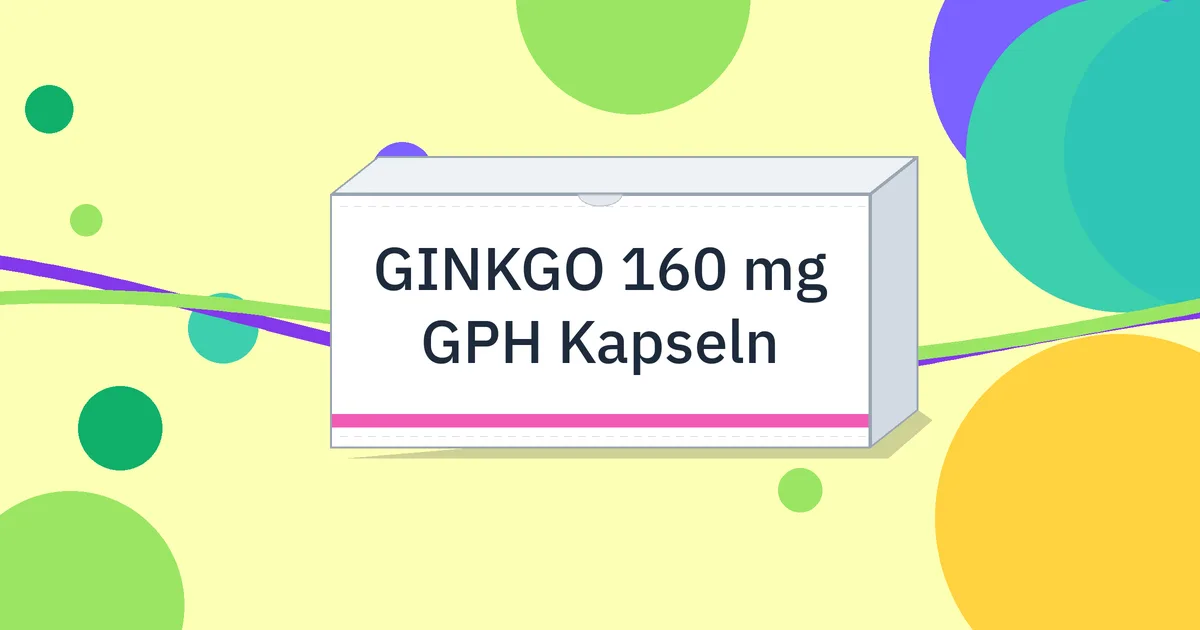 Symbolbild: Packung mit der Aufschrift GINKGO 160 mg GPH Kapseln (PZN 09178886) – Verfügbarkeit und Bezug in Apotheken in Frankfurt am Main