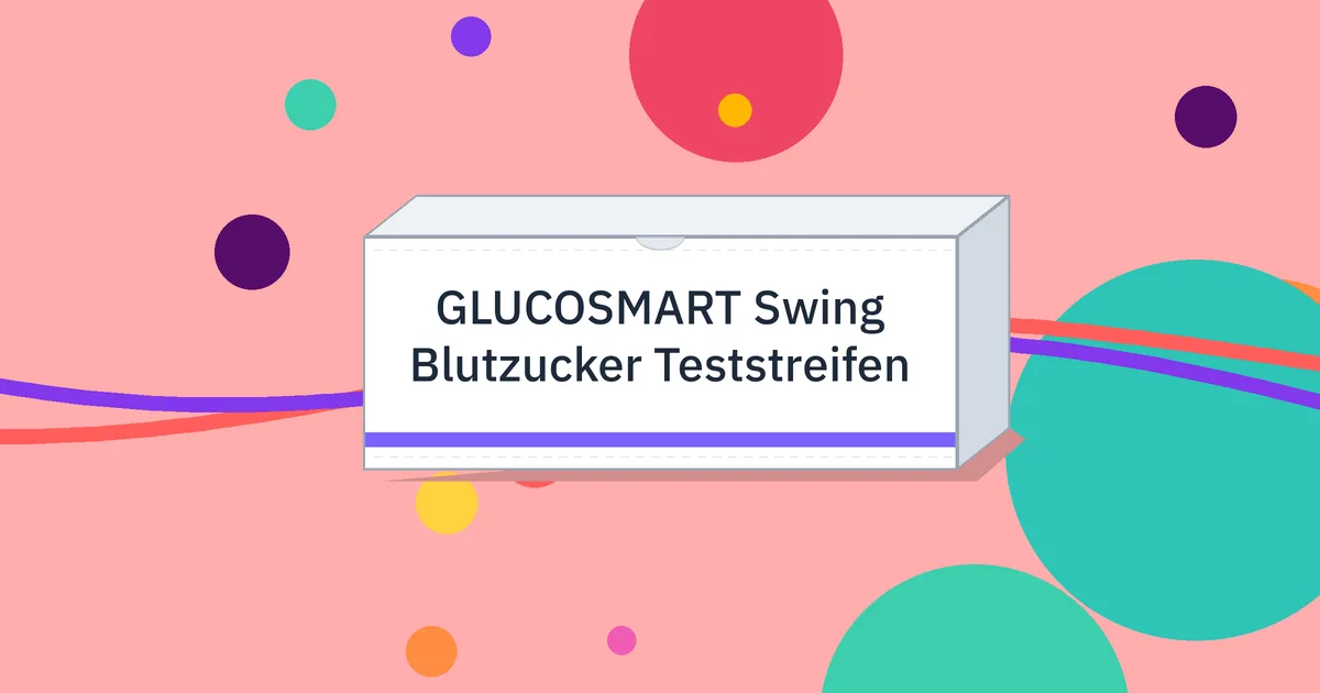 Symbolbild: Packung mit der Aufschrift GLUCOSMART Swing Blutzucker Teststreifen (PZN 00112265) – Verfügbarkeit und Bezug in Apotheken in Frankfurt am Main
