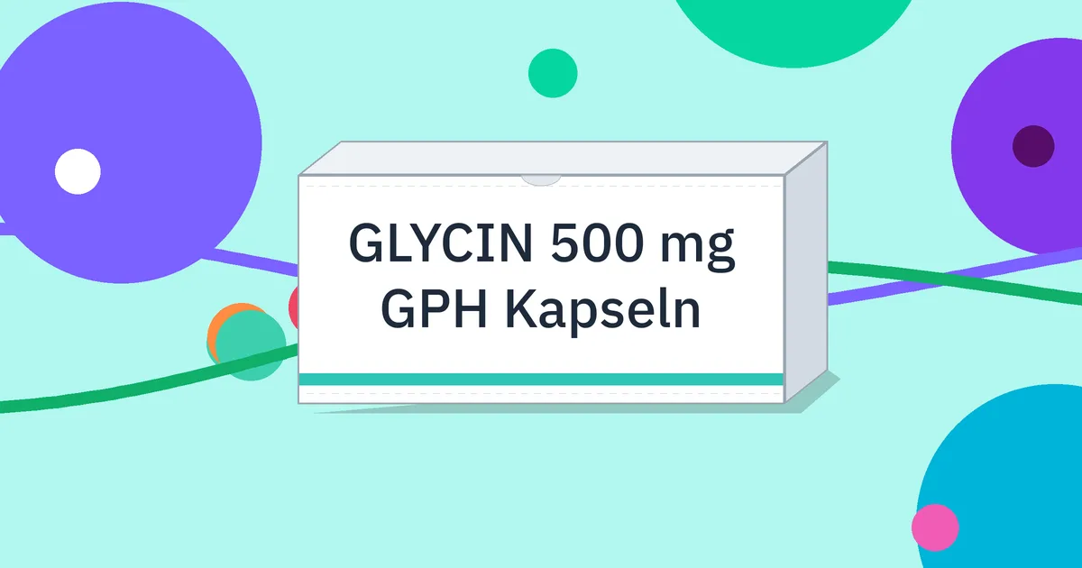Symbolbild: Packung mit der Aufschrift GLYCIN 500 mg GPH Kapseln (PZN 01290402) – Verfügbarkeit und Bezug in Apotheken in Frankfurt am Main