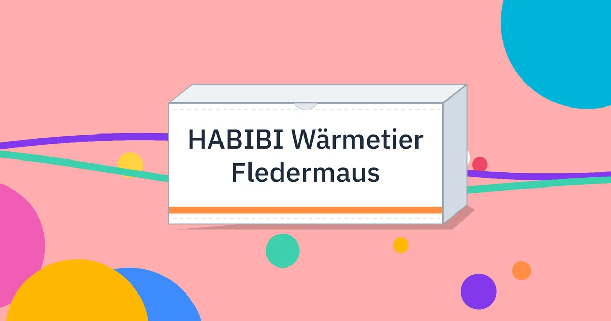 Symbolbild: Packung mit der Aufschrift HABIBI Wärmetier Fledermaus (PZN 15747561) – Verfügbarkeit und Bezug in Apotheken in Frankfurt am Main