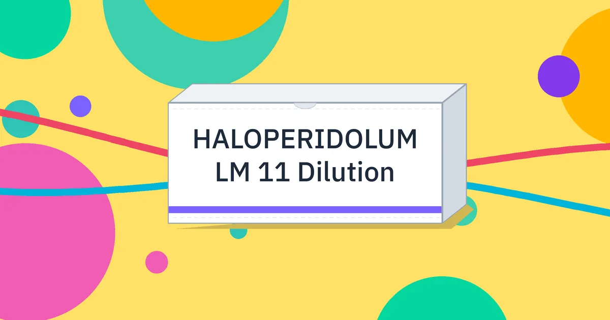 Symbolbild: Packung mit der Aufschrift HALOPERIDOLUM LM 11 Dilution (PZN 12883499) – Verfügbarkeit und Bezug in Apotheken in Frankfurt am Main