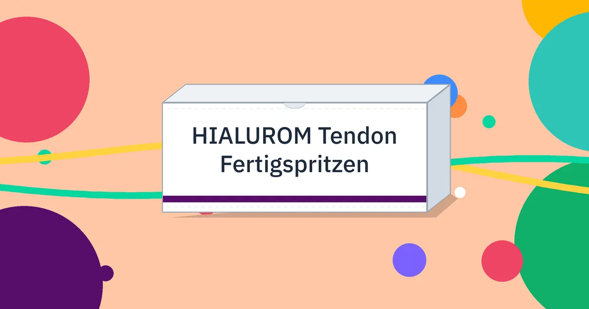 Symbolbild: Packung mit der Aufschrift HIALUROM Tendon Fertigspritzen (PZN 12552288) – Verfügbarkeit und Bezug in Apotheken in Frankfurt am Main