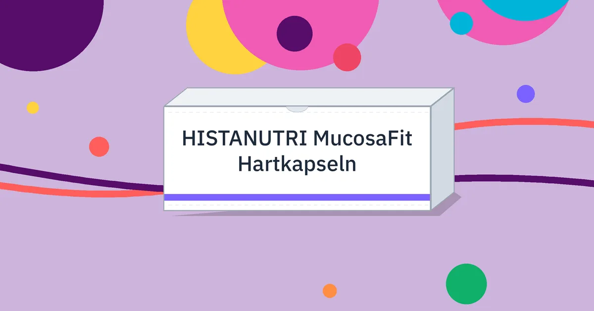 Symbolbild: Packung mit der Aufschrift HISTANUTRI MucosaFit Hartkapseln (PZN 18405619) – Verfügbarkeit und Bezug in Apotheken in Frankfurt am Main