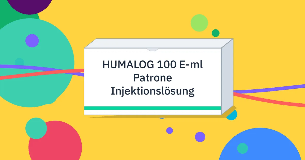 Symbolbild: Packung mit der Aufschrift HUMALOG 100 E-ml Patrone Injektionslösung (PZN 01166694) – Verfügbarkeit und Bezug in Apotheken in Frankfurt am Main