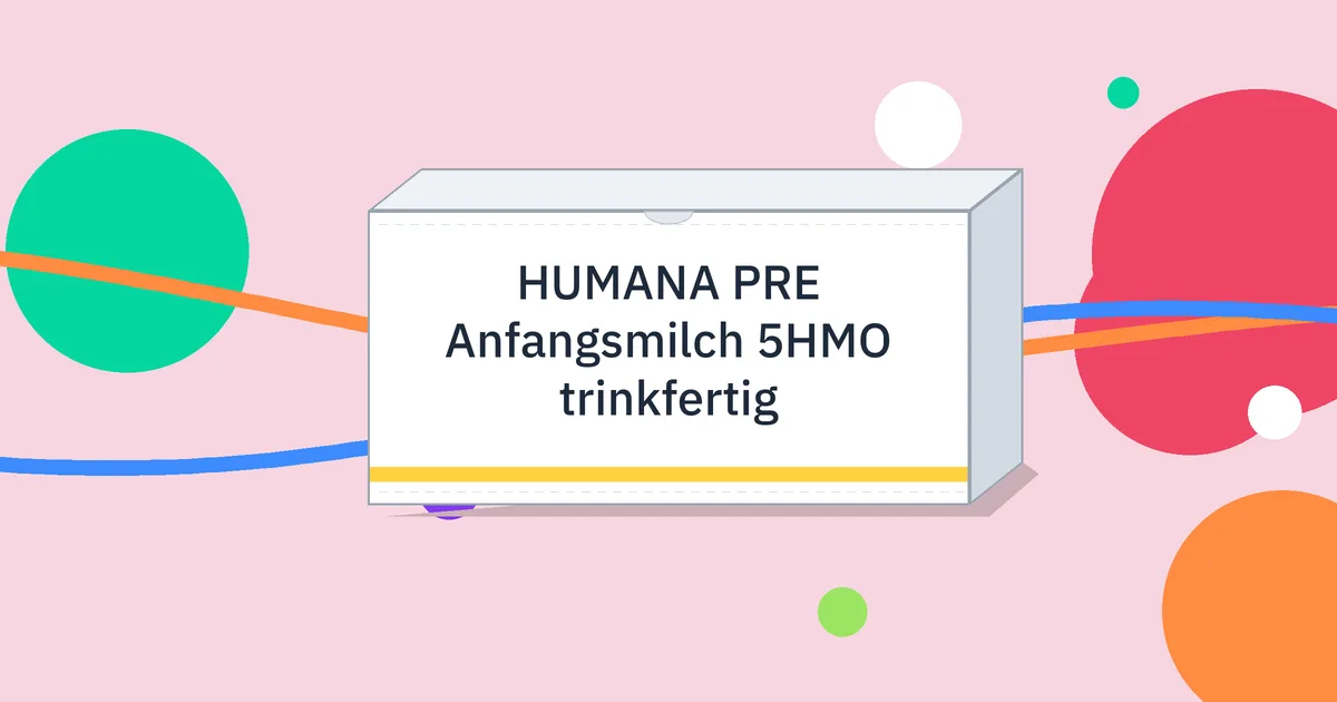 Symbolbild: Packung mit der Aufschrift HUMANA PRE Anfangsmilch 5HMO trinkfertig (PZN 19846076) – Verfügbarkeit und Bezug in Apotheken in Frankfurt am Main