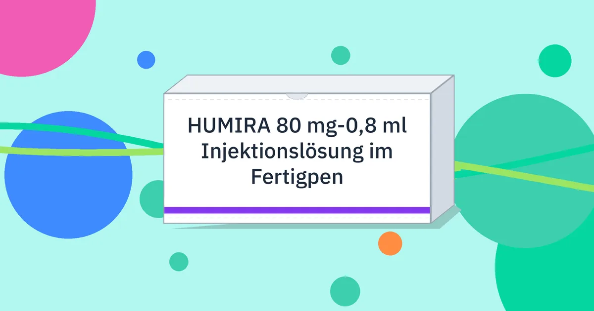 Symbolbild: Packung mit der Aufschrift HUMIRA 80 mg-0,8 ml Injektionslösung im Fertigpen (PZN 15201224) – Verfügbarkeit und Bezug in Apotheken in Frankfurt am Main