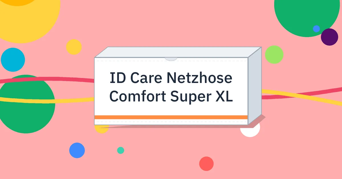 Symbolbild: Packung mit der Aufschrift ID Care Netzhose Comfort Super XL (PZN 16162555) – Verfügbarkeit und Bezug in Apotheken in Frankfurt am Main