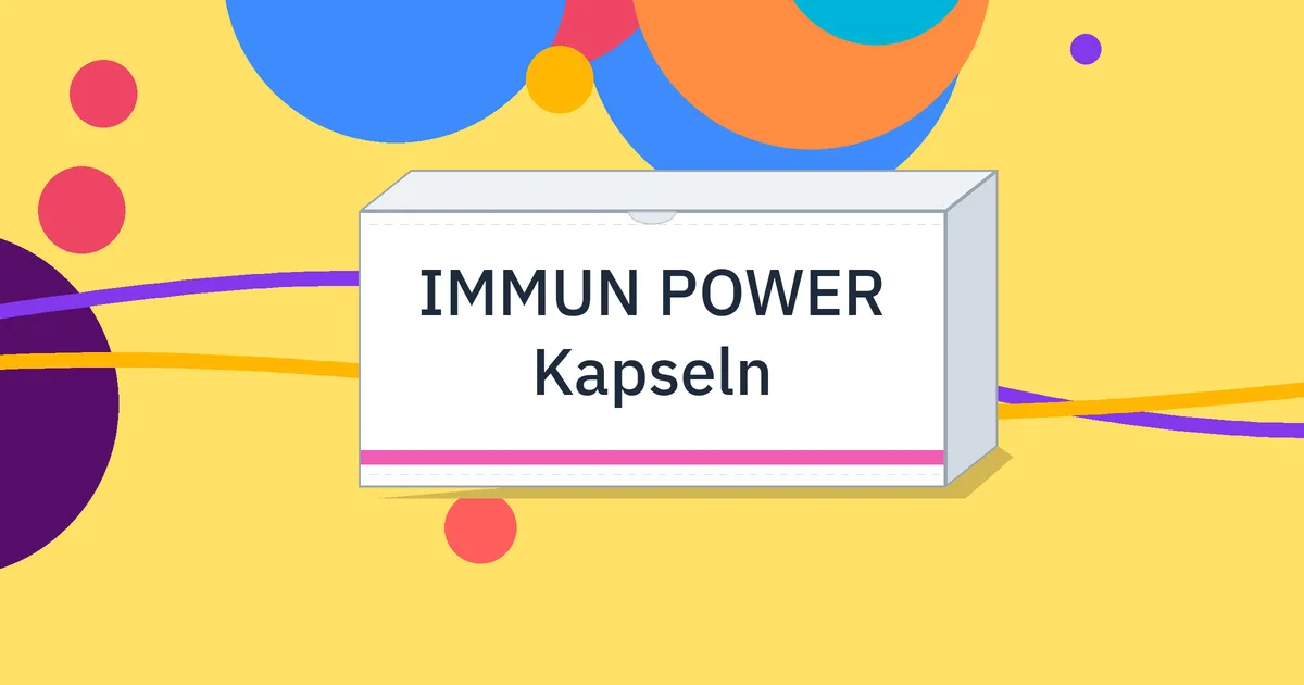 Symbolbild: Packung mit der Aufschrift IMMUN POWER Kapseln (PZN 07575181) – Verfügbarkeit und Bezug in Apotheken in Frankfurt am Main