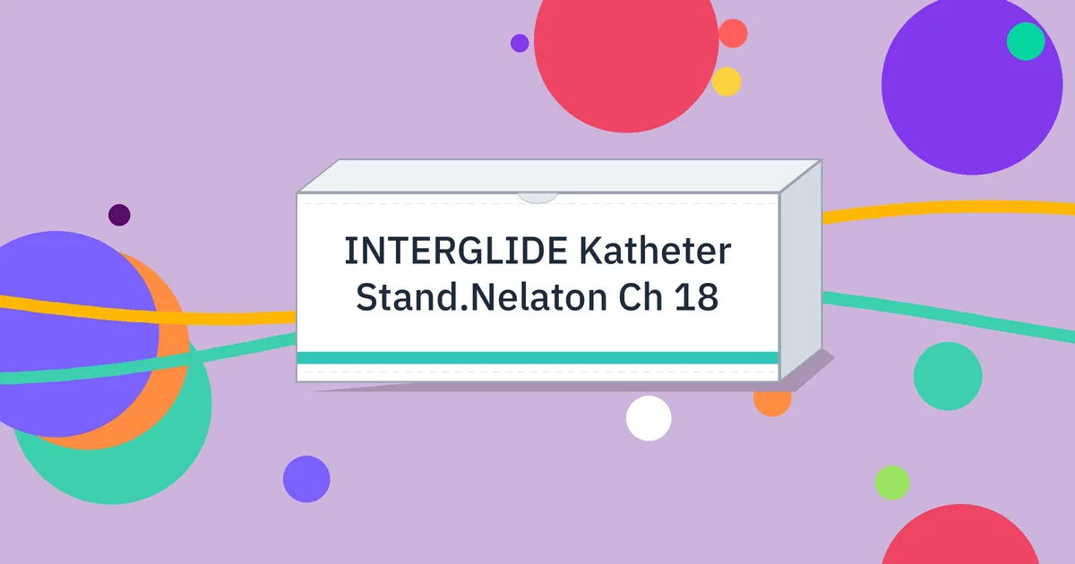 Symbolbild: Packung mit der Aufschrift INTERGLIDE Katheter Stand.Nelaton Ch 18 (PZN 00728078) – Verfügbarkeit und Bezug in Apotheken in Frankfurt am Main