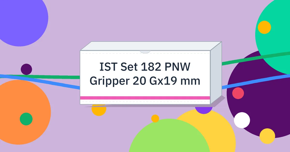 Symbolbild: Packung mit der Aufschrift IST Set 182 PNW Gripper 20 Gx19 mm (PZN 13868119) – Verfügbarkeit und Bezug in Apotheken in Frankfurt am Main