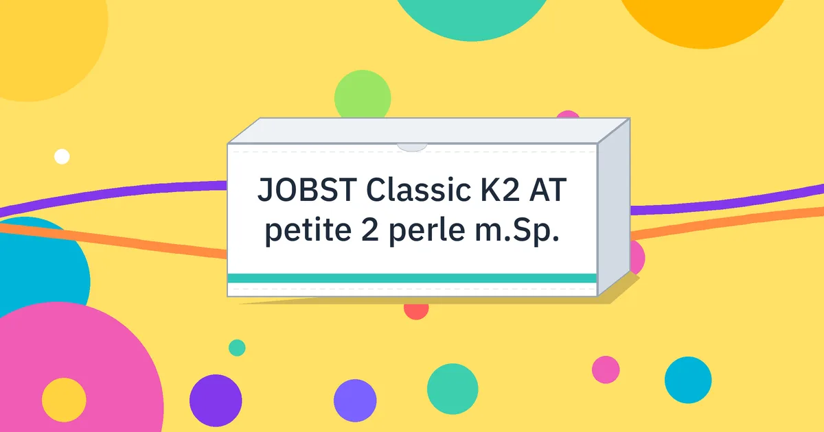 Symbolbild: Packung mit der Aufschrift JOBST Classic K2 AT petite 2 perle m.Sp. (PZN 10728694) – Verfügbarkeit und Bezug in Apotheken in Frankfurt am Main