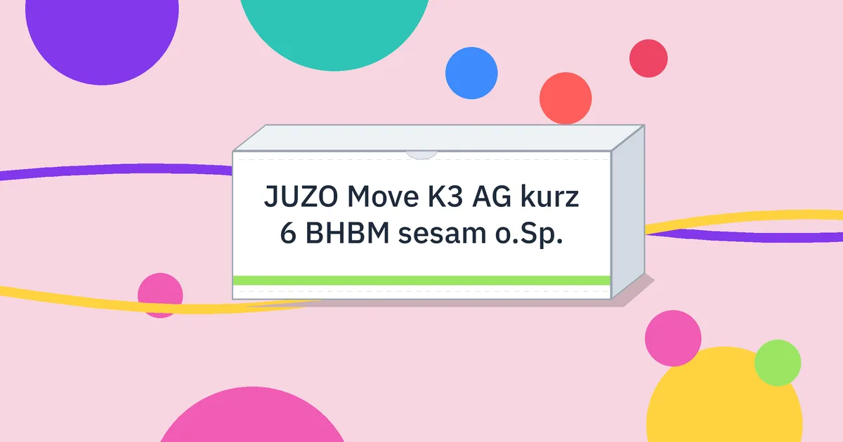 Symbolbild: Packung mit der Aufschrift JUZO Move K3 AG kurz 6 BHBM sesam o.Sp. (PZN 18582089) – Verfügbarkeit und Bezug in Apotheken in Frankfurt am Main
