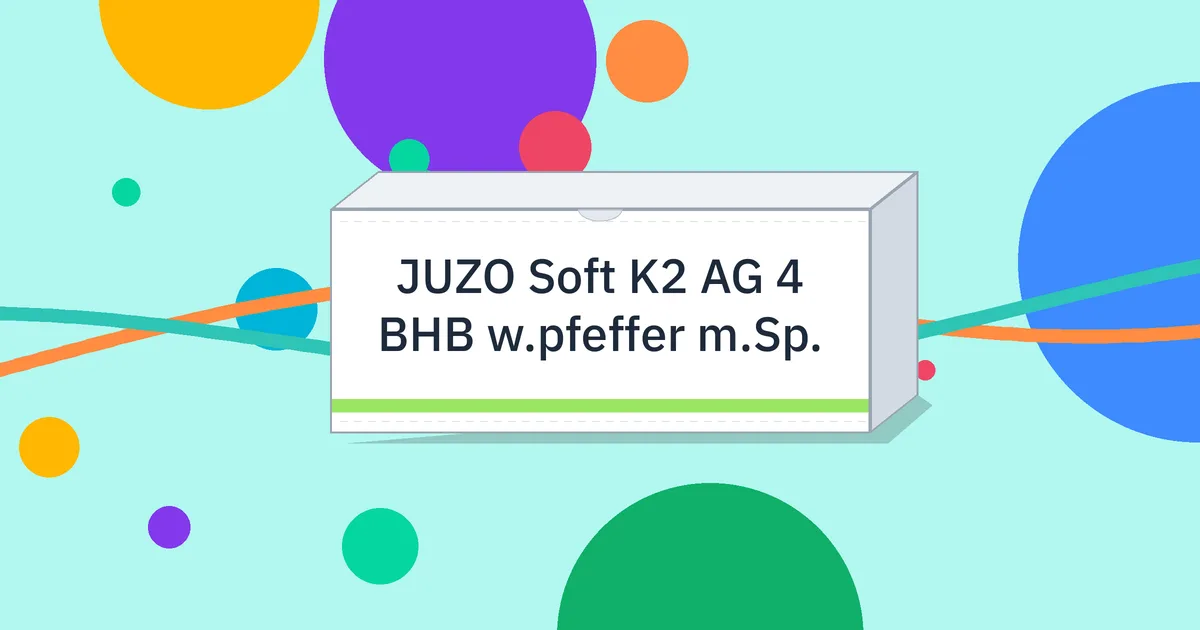 Symbolbild: Packung mit der Aufschrift JUZO Soft K2 AG 4 BHB w.pfeffer m.Sp. (PZN 14840577) – Verfügbarkeit und Bezug in Apotheken in Frankfurt am Main