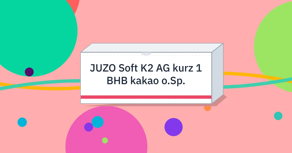 Symbolbild: Packung mit der Aufschrift JUZO Soft K2 AG kurz 1 BHB kakao o.Sp. (PZN 14827140) – Verfügbarkeit und Bezug in Apotheken in Frankfurt am Main