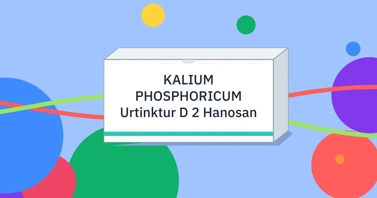 Symbolbild: Packung mit der Aufschrift KALIUM PHOSPHORICUM Urtinktur D 2 Hanosan (PZN 07431660) – Verfügbarkeit und Bezug in Apotheken in Frankfurt am Main