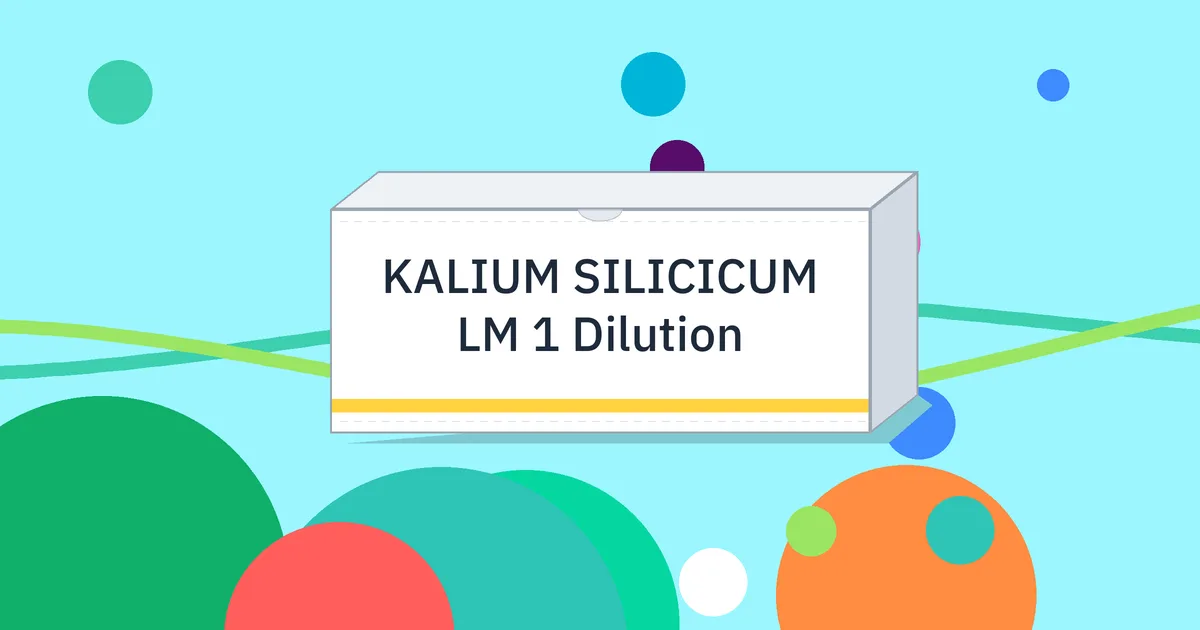 Symbolbild: Packung mit der Aufschrift KALIUM SILICICUM LM 1 Dilution (PZN 12925743) – Verfügbarkeit und Bezug in Apotheken in Frankfurt am Main