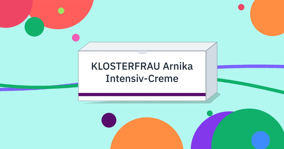Symbolbild: Packung mit der Aufschrift KLOSTERFRAU Arnika Intensiv-Creme (PZN 18817061) – Verfügbarkeit und Bezug in Apotheken in Frankfurt am Main