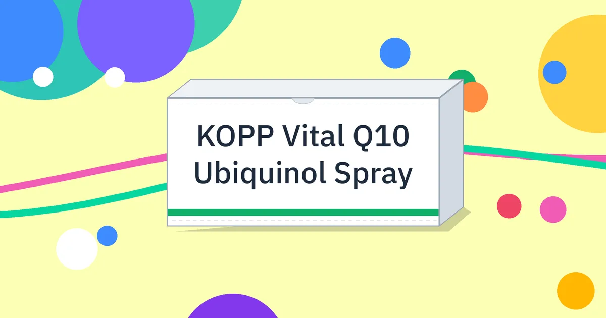 Symbolbild: Packung mit der Aufschrift KOPP Vital Q10 Ubiquinol Spray (PZN 18811093) – Verfügbarkeit und Bezug in Apotheken in Frankfurt am Main
