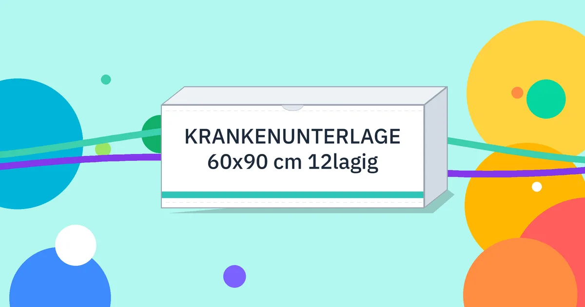 Symbolbild: Packung mit der Aufschrift KRANKENUNTERLAGE 60x90 cm 12lagig (PZN 13418770) – Verfügbarkeit und Bezug in Apotheken in Frankfurt am Main