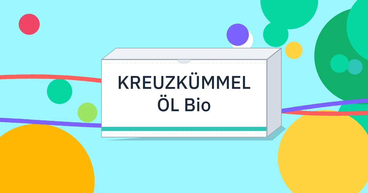 Symbolbild: Packung mit der Aufschrift KREUZKÜMMEL ÖL Bio (PZN 08998593) – Verfügbarkeit und Bezug in Apotheken in Frankfurt am Main