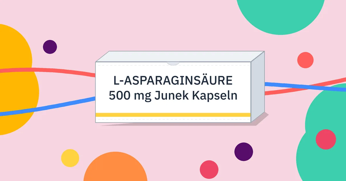 Symbolbild: Packung mit der Aufschrift L-ASPARAGINSÄURE 500 mg Junek Kapseln (PZN 00132227) – Verfügbarkeit und Bezug in Apotheken in Frankfurt am Main