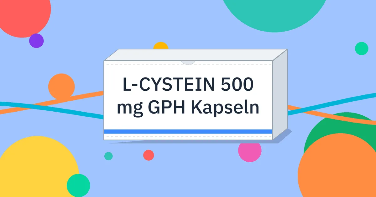 Symbolbild: Packung mit der Aufschrift L-CYSTEIN 500 mg GPH Kapseln (PZN 07766952) – Verfügbarkeit und Bezug in Apotheken in Frankfurt am Main
