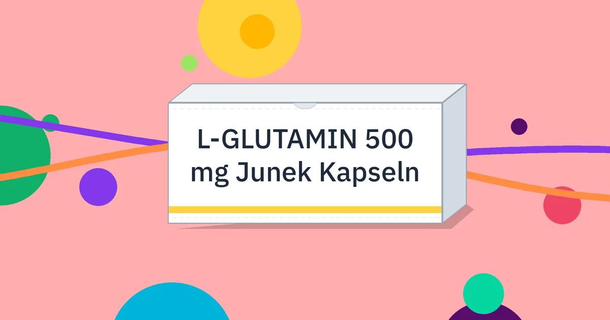 Symbolbild: Packung mit der Aufschrift L-GLUTAMIN 500 mg Junek Kapseln (PZN 00132948) – Verfügbarkeit und Bezug in Apotheken in Frankfurt am Main