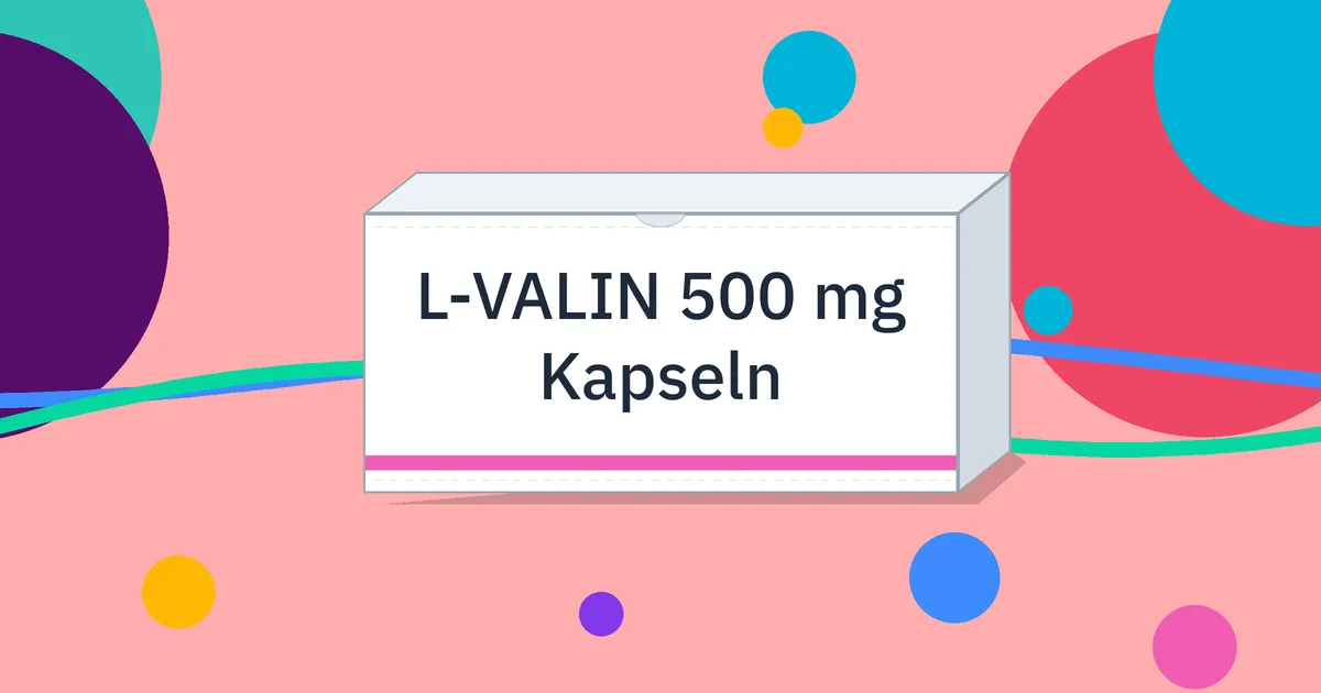 Symbolbild: Packung mit der Aufschrift L-VALIN 500 mg Kapseln (PZN 01290715) – Verfügbarkeit und Bezug in Apotheken in Frankfurt am Main