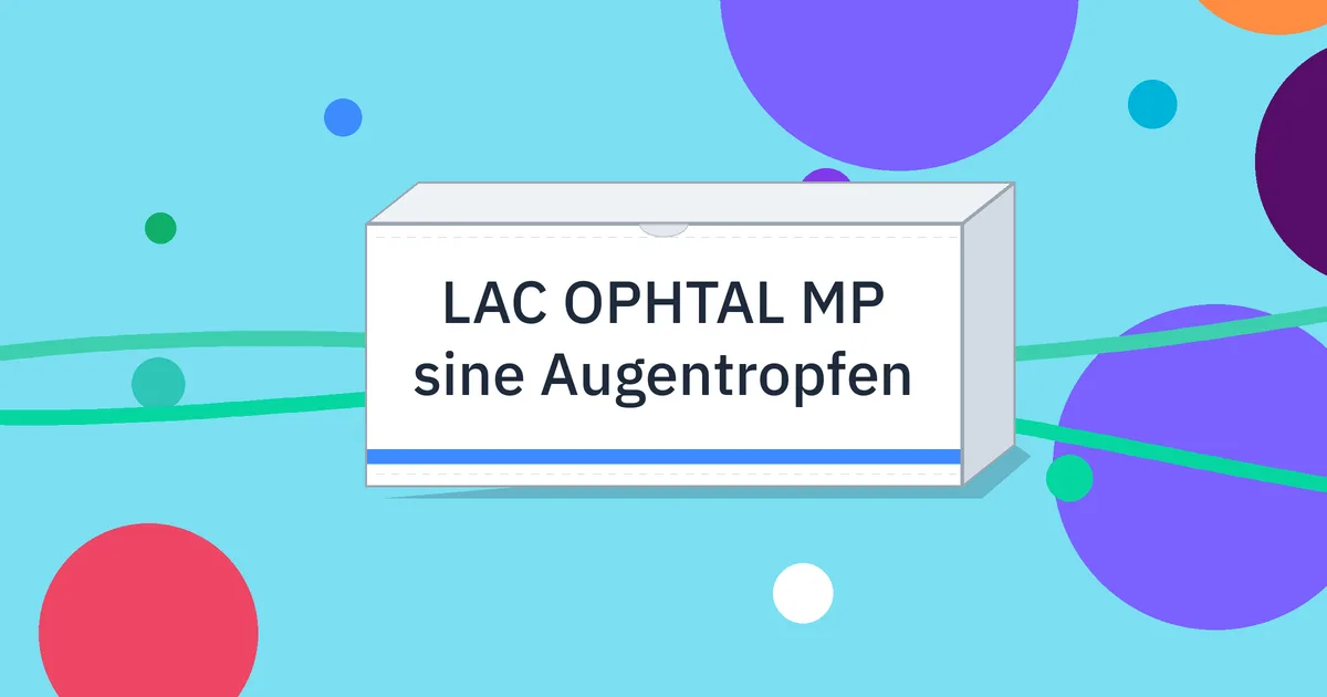 Symbolbild: Packung mit der Aufschrift LAC OPHTAL MP sine Augentropfen (PZN 05385163) – Verfügbarkeit und Bezug in Apotheken in Frankfurt am Main