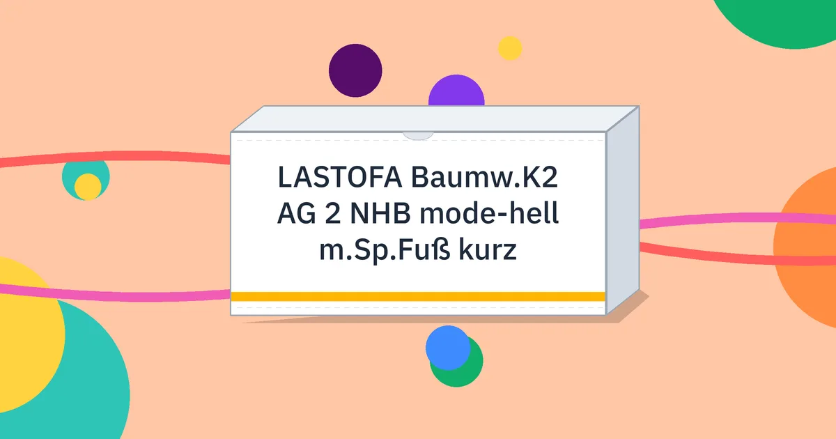 Symbolbild: Packung mit der Aufschrift LASTOFA Baumw.K2 AG 2 NHB mode-hell m.Sp.Fuß kurz (PZN 01946883) – Verfügbarkeit und Bezug in Apotheken in Frankfurt am Main