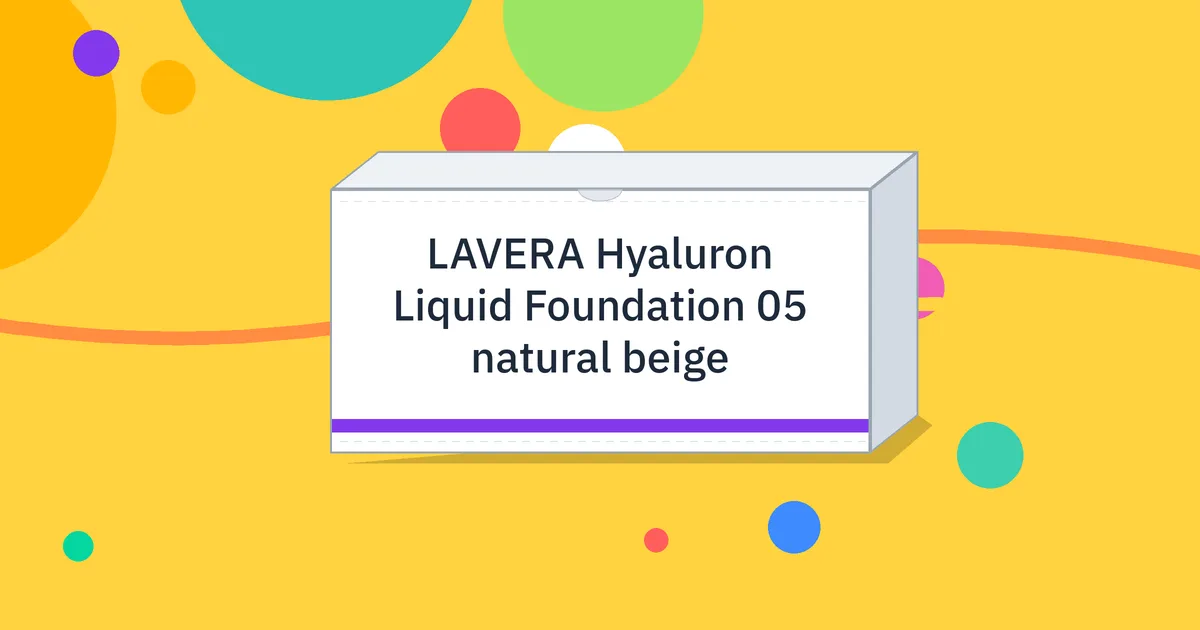 Symbolbild: Packung mit der Aufschrift LAVERA Hyaluron Liquid Foundation 05 natural beige (PZN 16929123) – Verfügbarkeit und Bezug in Apotheken in Frankfurt am Main