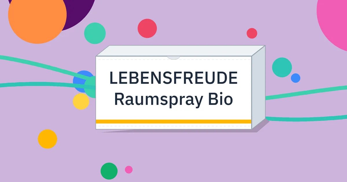 Symbolbild: Packung mit der Aufschrift LEBENSFREUDE Raumspray Bio (PZN 19441907) – Verfügbarkeit und Bezug in Apotheken in Frankfurt am Main