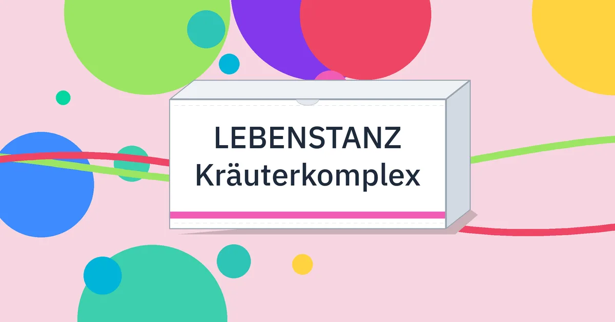 Symbolbild: Packung mit der Aufschrift LEBENSTANZ Kräuterkomplex (PZN 11526998) – Verfügbarkeit und Bezug in Apotheken in Frankfurt am Main