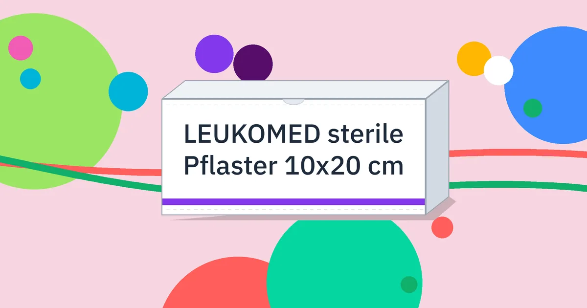 Symbolbild: Packung mit der Aufschrift LEUKOMED sterile Pflaster 10x20 cm (PZN 01178993) – Verfügbarkeit und Bezug in Apotheken in Frankfurt am Main