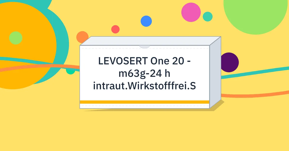 Symbolbild: Packung mit der Aufschrift LEVOSERT One 20 -m63g-24 h intraut.Wirkstofffrei.S (PZN 18139000) – Verfügbarkeit und Bezug in Apotheken in Frankfurt am Main