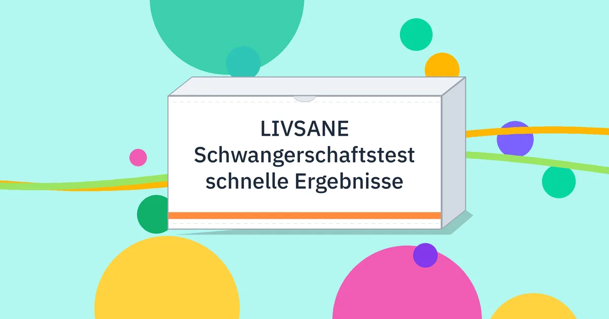 Symbolbild: Packung mit der Aufschrift LIVSANE Schwangerschaftstest schnelle Ergebnisse (PZN 15743385) – Verfügbarkeit und Bezug in Apotheken in Frankfurt am Main