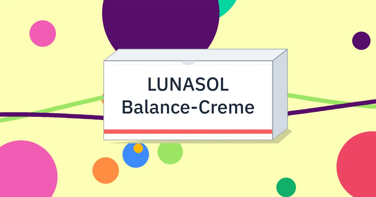 Symbolbild: Packung mit der Aufschrift LUNASOL Balance-Creme (PZN 19755468) – Verfügbarkeit und Bezug in Apotheken in Frankfurt am Main