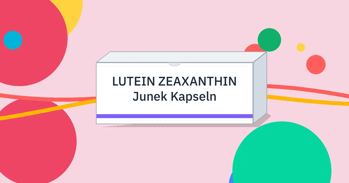 Symbolbild: Packung mit der Aufschrift LUTEIN ZEAXANTHIN Junek Kapseln (PZN 00137845) – Verfügbarkeit und Bezug in Apotheken in Frankfurt am Main