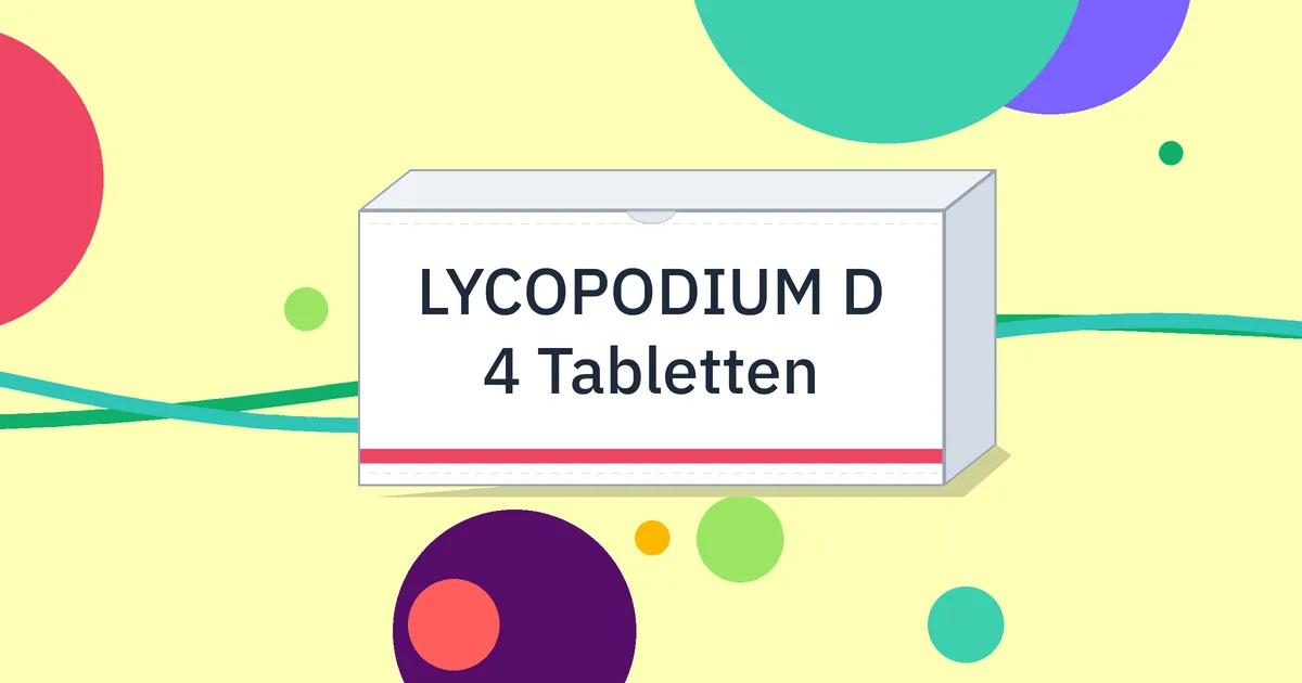 Symbolbild: Packung mit der Aufschrift LYCOPODIUM D 4 Tabletten (PZN 01777469) – Verfügbarkeit und Bezug in Apotheken in Frankfurt am Main
