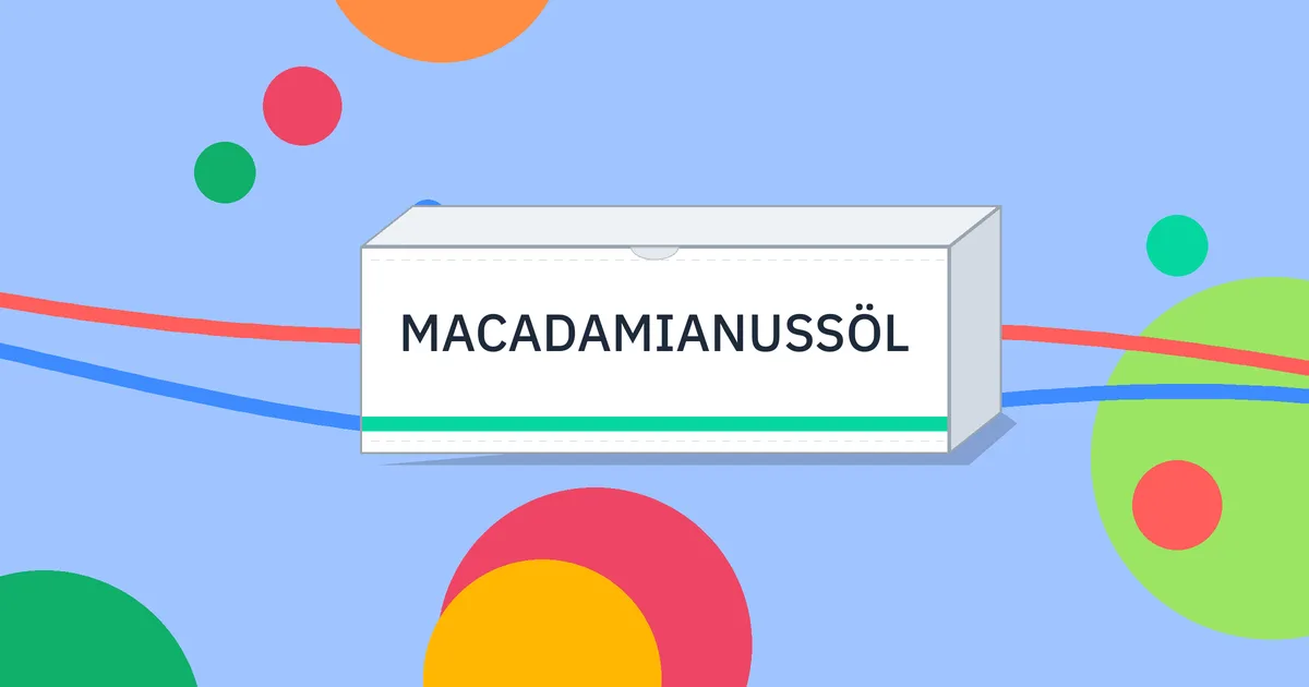Symbolbild: Packung mit der Aufschrift MACADAMIANUSSÖL (PZN 18458018) – Verfügbarkeit und Bezug in Apotheken in Frankfurt am Main