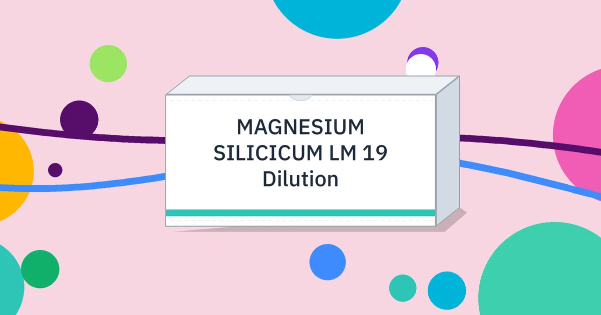 Symbolbild: Packung mit der Aufschrift MAGNESIUM SILICICUM LM 19 Dilution (PZN 12939739) – Verfügbarkeit und Bezug in Apotheken in Frankfurt am Main