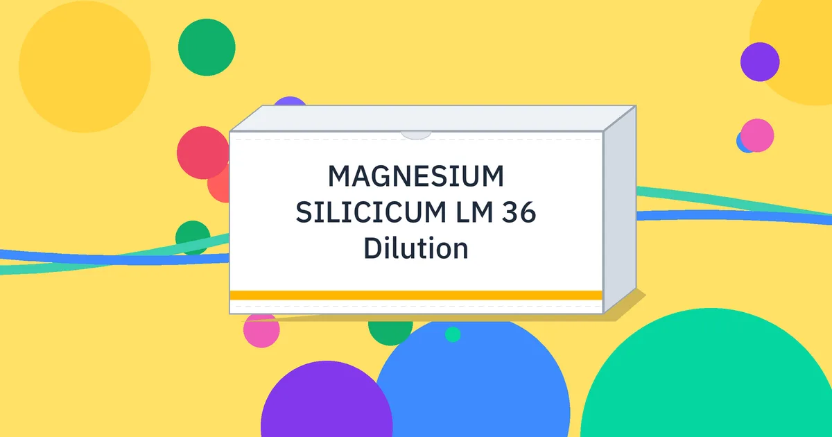 Symbolbild: Packung mit der Aufschrift MAGNESIUM SILICICUM LM 36 Dilution (PZN 12939857) – Verfügbarkeit und Bezug in Apotheken in Frankfurt am Main
