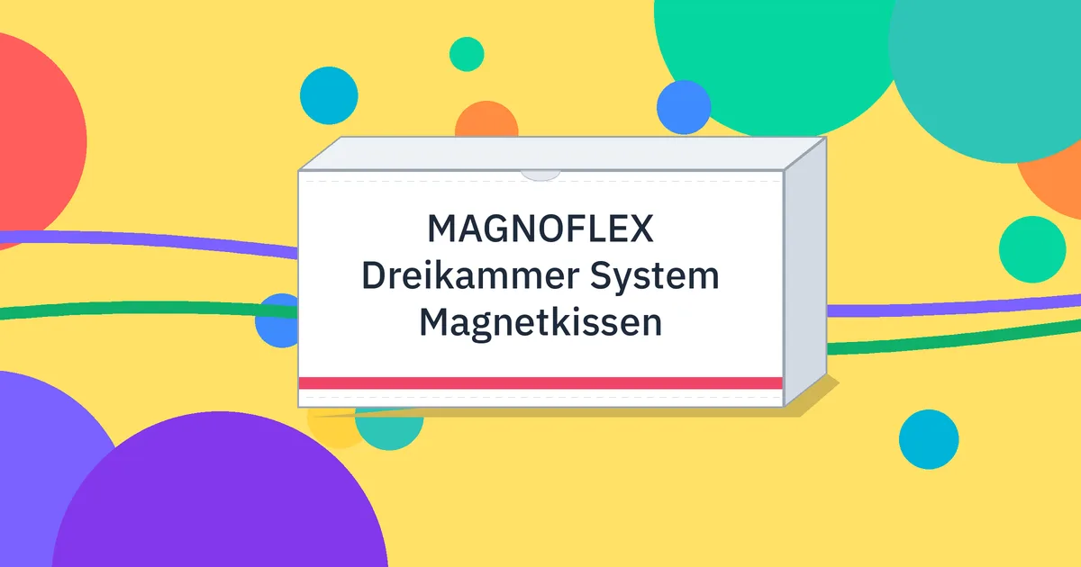 Symbolbild: Packung mit der Aufschrift MAGNOFLEX Dreikammer System Magnetkissen (PZN 06641668) – Verfügbarkeit und Bezug in Apotheken in Frankfurt am Main